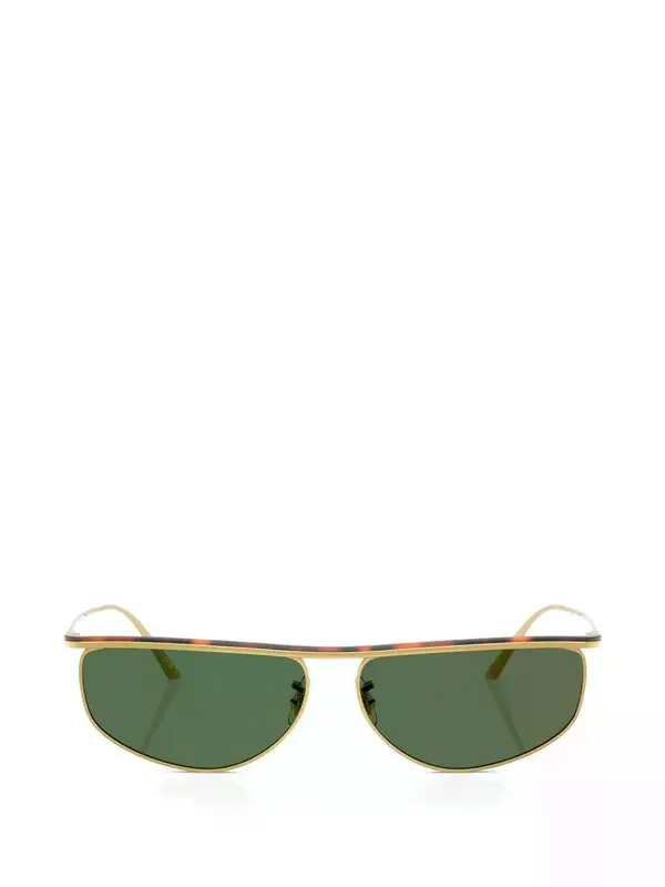 Oliver Spencer Geometric-frame Sunglasses - Gold