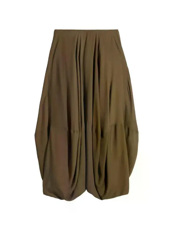 LEMAIRE Crêpe De Chine Viscose Balloon Skirt - Brown