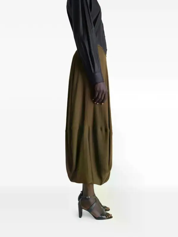 LEMAIRE Crêpe De Chine Viscose Balloon Skirt - Brown