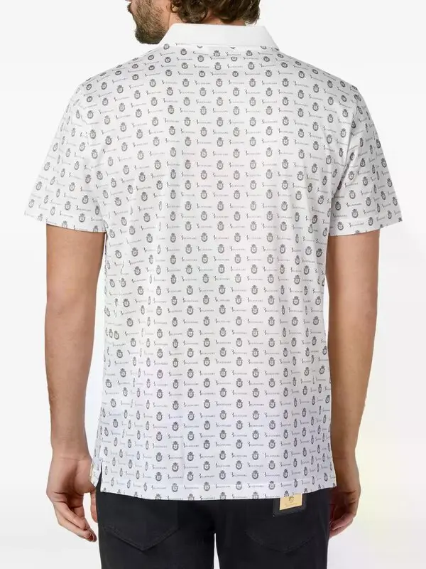 BILLIONAIRE Polo Shirt Ss Crest - White
