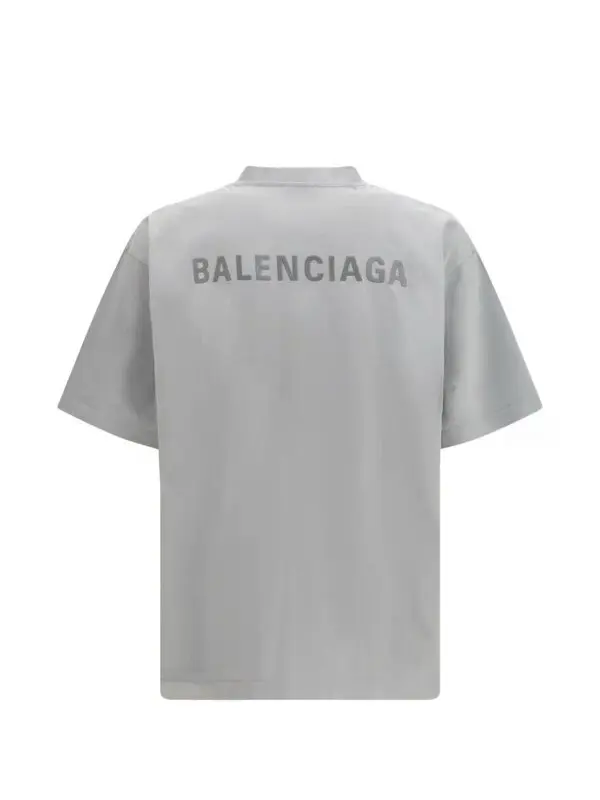 Balenciaga Logo-embroidered Distressed-effect T-shirt