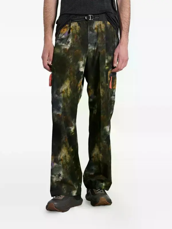 AND WANDER Tie-dye Cargo Pants - Green