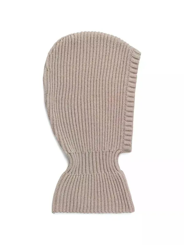 NEWLAND Ribbed-knit Balaclava - Neutrals