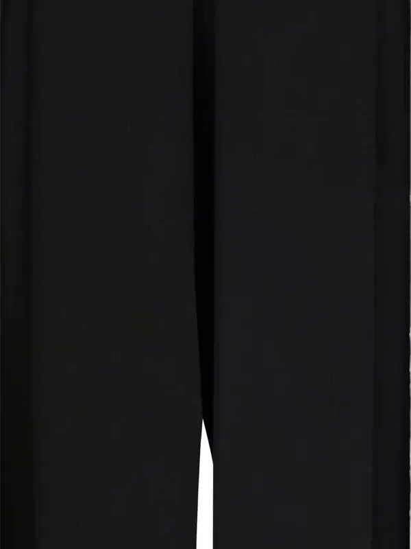 Max Mara Pleated Jersey Palazzo Pants - Black