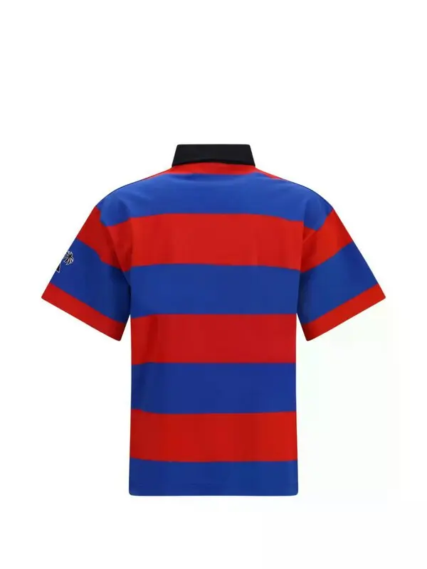 Palm Angels Striped Logo-print Polo Shirt
