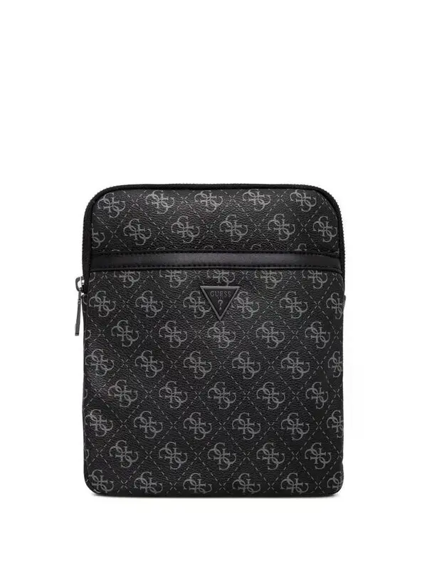 Guess Monogram Messenger Bag - Black
