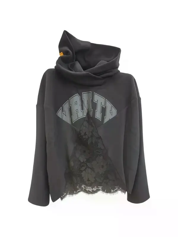 John Richmond Lace Detailed Hoodie - Black