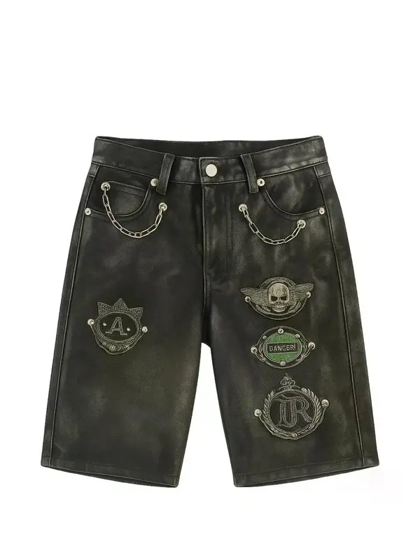 John Richmond Appliqué Detailing Shorts - Black