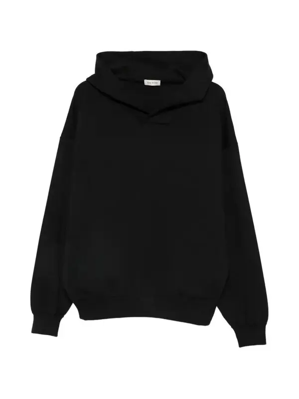 Fear Of God Ribbed-trim Hoodie - Black