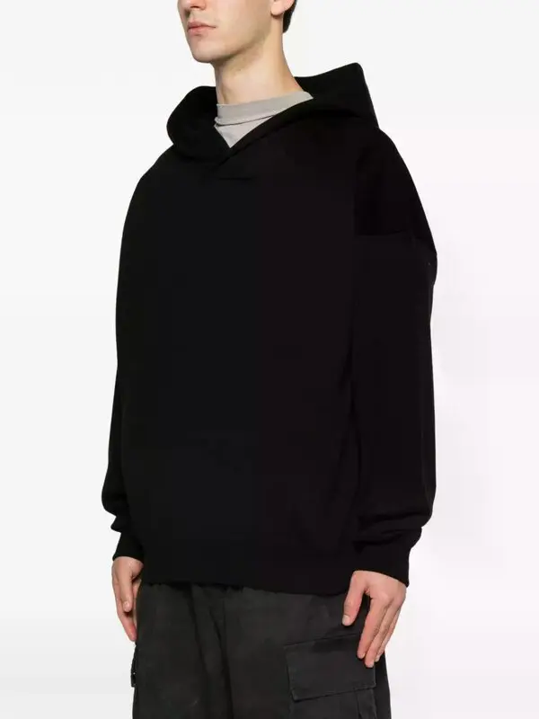 Fear Of God Ribbed-trim Hoodie - Black