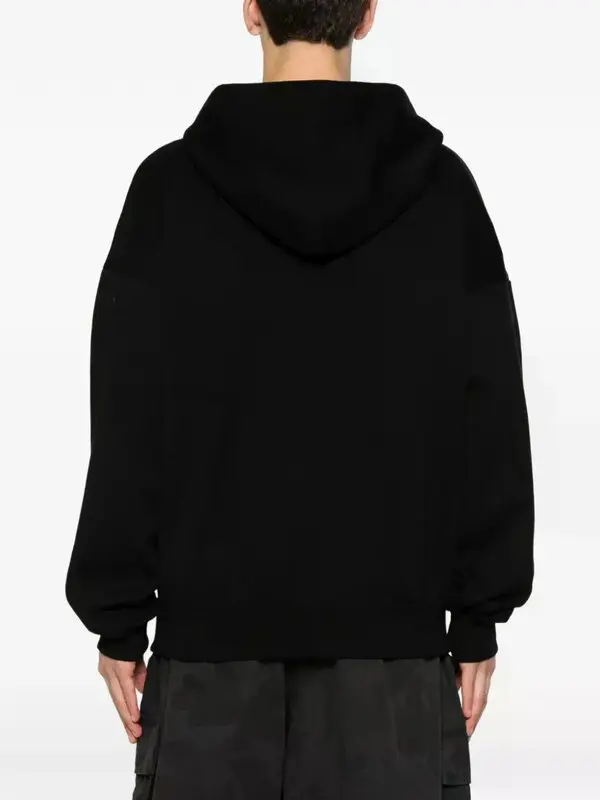 Fear Of God Ribbed-trim Hoodie - Black