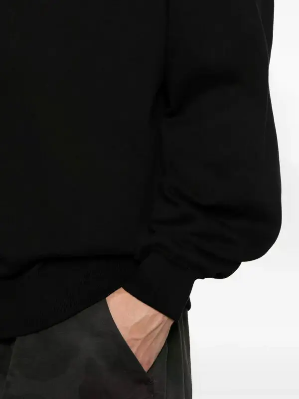 Fear Of God Ribbed-trim Hoodie - Black