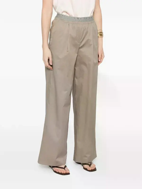 Peserico Logo-waistband Pleated Pants