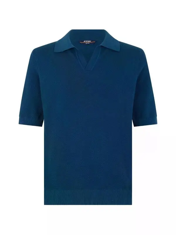 K-WAY Pleyr Fine-knit Open-collar T-shirt