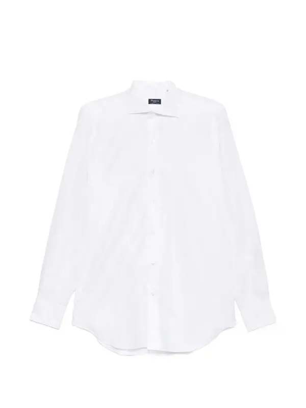 FINAMORE 1925 Spread-collar Button-up Shirt - White