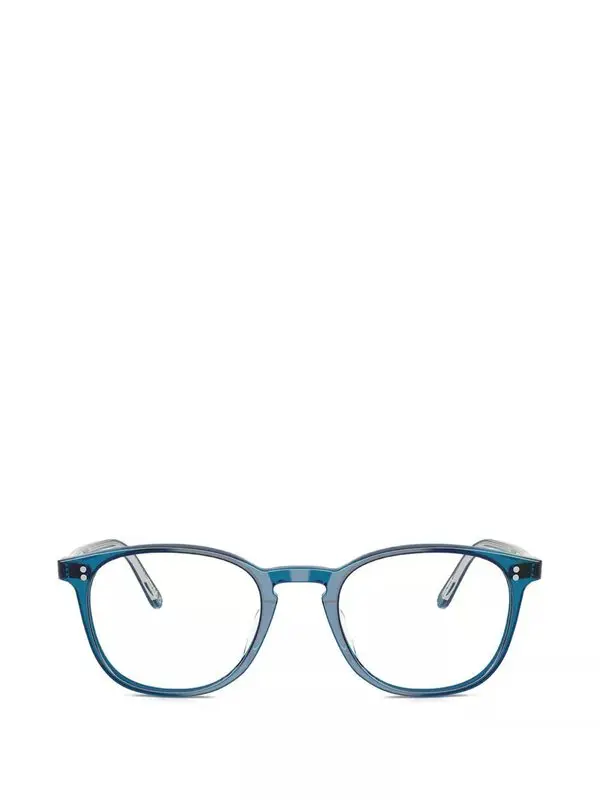 Oliver Spencer Finley Square-frame Eyeglasses - Blue