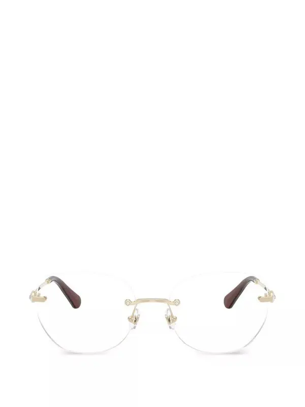 SWAROVSKI Round-frame Eyeglasses - Gold