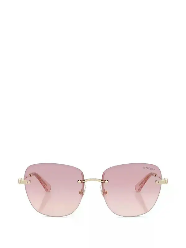 SWAROVSKI Square Frame Sunglasses - Gold