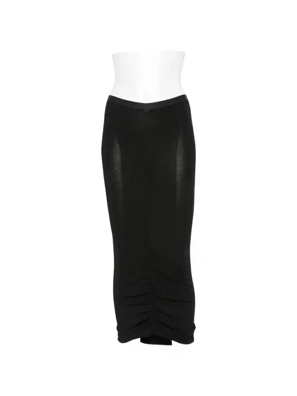 Valentino Garavani Logo Waistband Midi Skirt - Black
