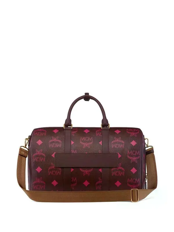 Mcm Small Ottomar Maxi Visetos Weekender Bag - Brown
