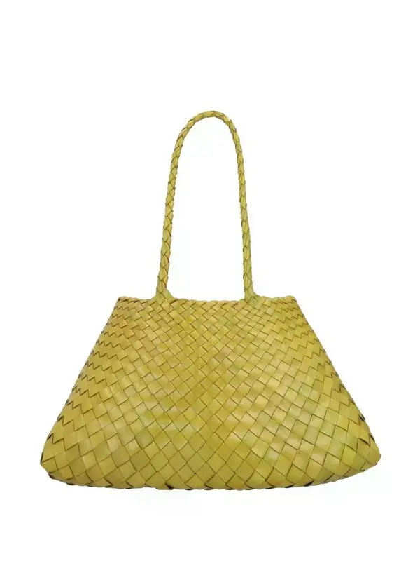 Dragon Diffusion Large Santa Croce Woven Shoulder Bag - Green