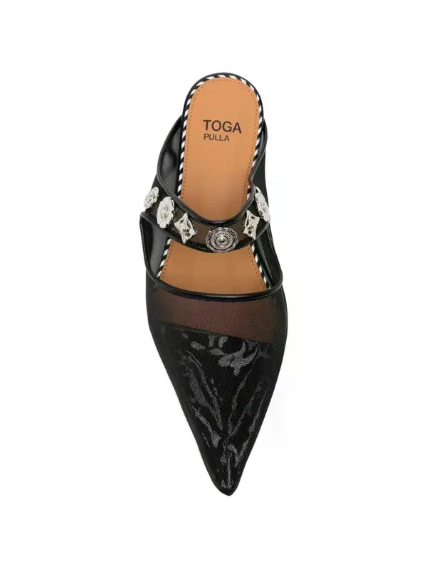 Toga Studs-embellishment Mules