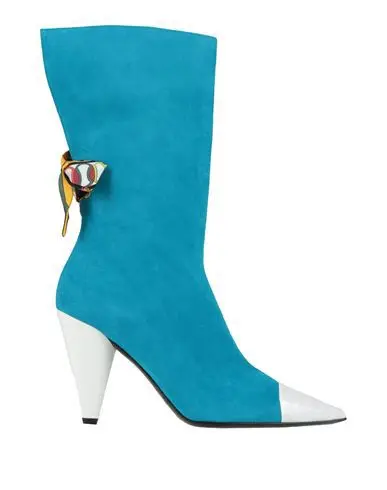 Emilio Pucci Boots In Leather And Suede - Azure