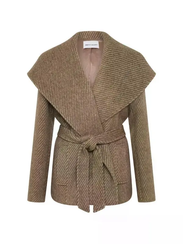 Rebecca Vallance Lemuel Belted Wool Jacket - Brown