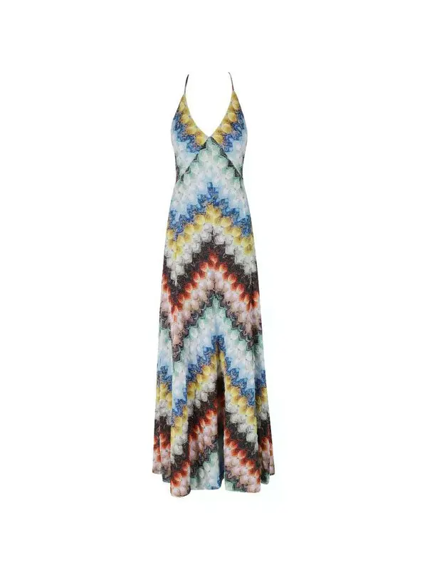 Missoni Halterneck Maxi Dress - Blue