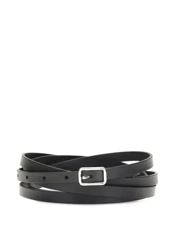 Givenchy Double-buckle Leather Belt - Black