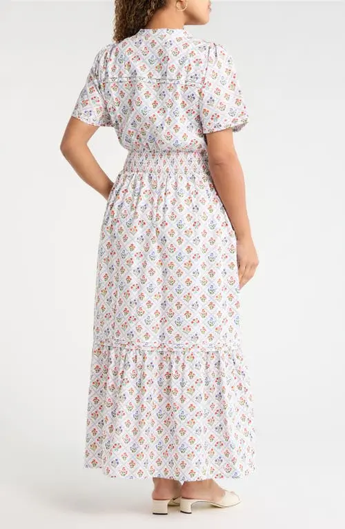 SUGARLIPS Floral Print Poplin Maxi Dress