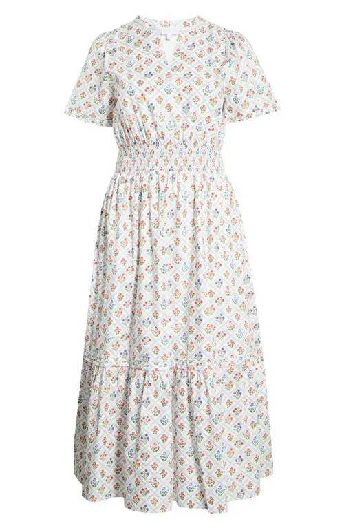 SUGARLIPS Floral Print Poplin Maxi Dress