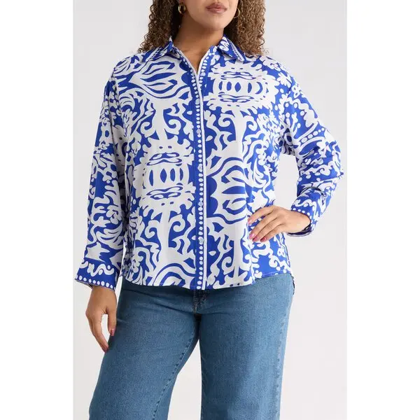 SUGARLIPS Printed Relaxed Fit Button-up Shirt