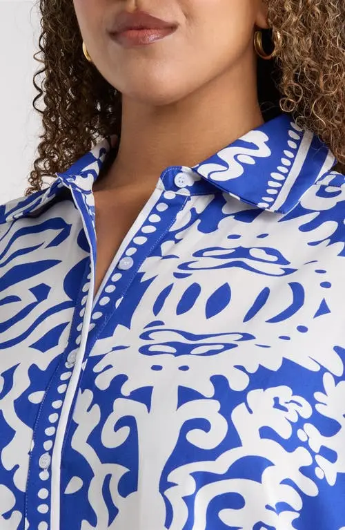 SUGARLIPS Printed Relaxed Fit Button-up Shirt