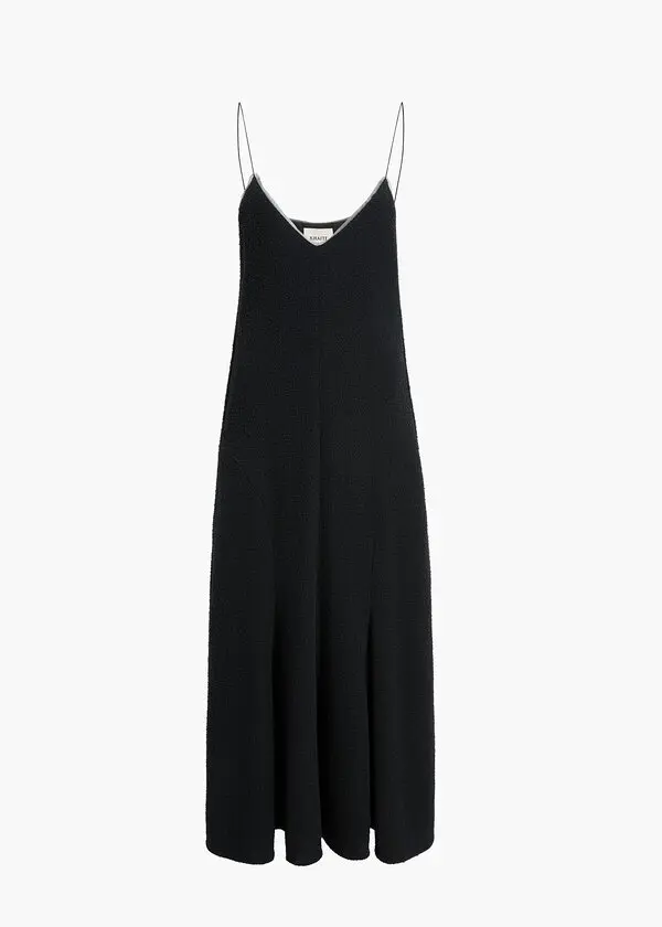 Khaite Iben A-line Slip Dress - Black