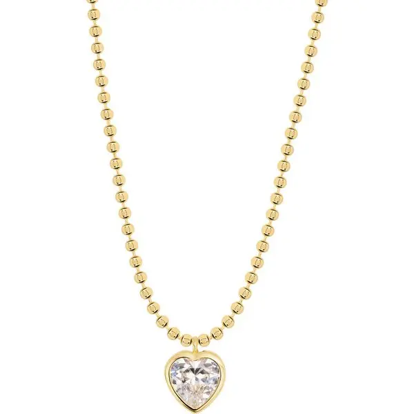 ATHRA LUXE Modern Muse Celeste Heart Pendant Necklace - Gold