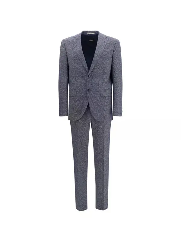 BOSS Striped Suit - Blue