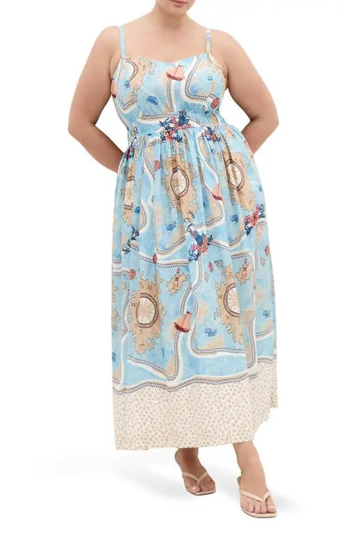 City Chic Printed Maxi Dress - Voyage Bdr