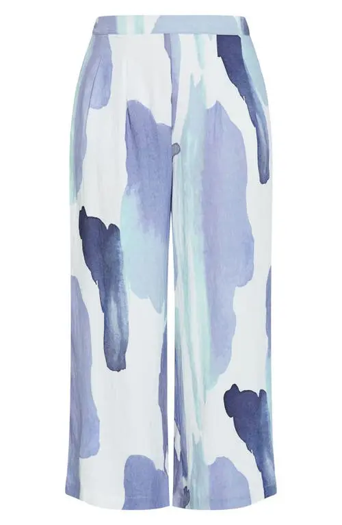City Chic Printed Wide Leg Pants