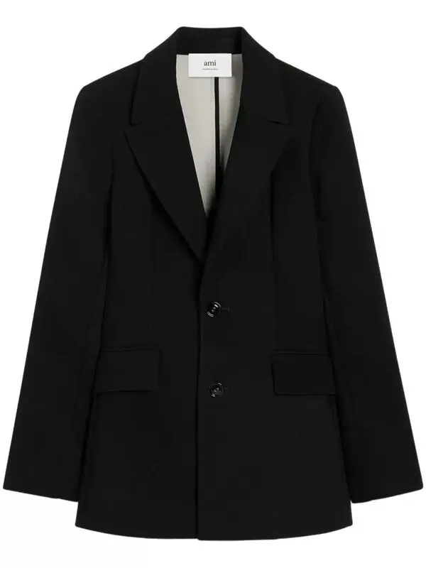 Ami Single-breasted Blazer - Black