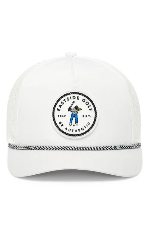 EASTSIDE GOLF Signature Tournament Snapback Baseball Cap - Bright White