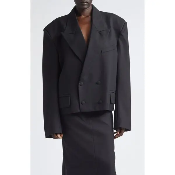 Vaquera Slouchy Double-breasted Wool Jacket