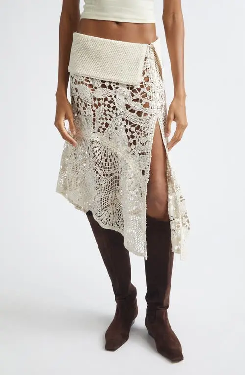 SIEDRES Rita Lace Cover-up Skirt - Ecru