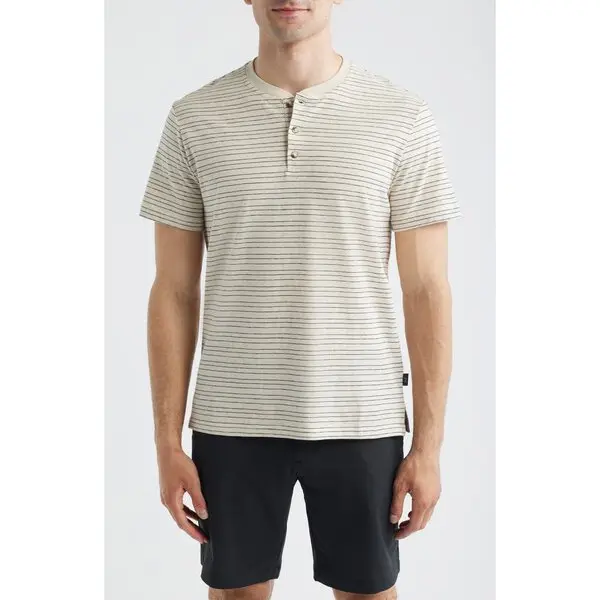 34 Heritage Pinstripe Cotton & Linen Henley