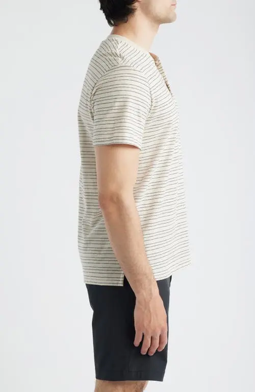 34 Heritage Pinstripe Cotton & Linen Henley
