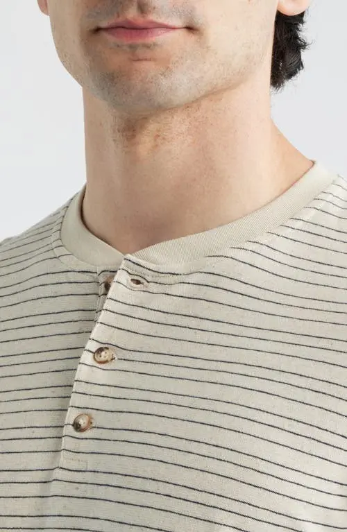 34 Heritage Pinstripe Cotton & Linen Henley