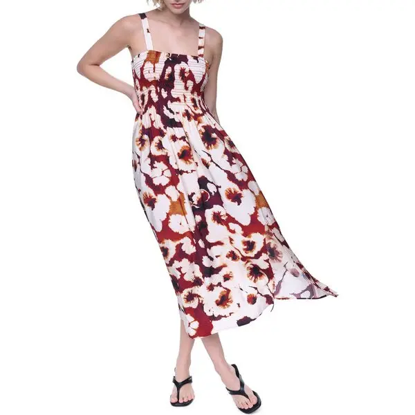 Dkny Floral Print Maxi Dress - Floral Inkblot