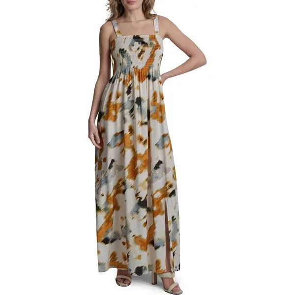 Dkny Floral Print Maxi Dress - Sunburst Floral