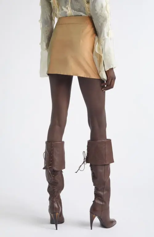 KIM SHUI Luana Embellished Taffeta Miniskirt