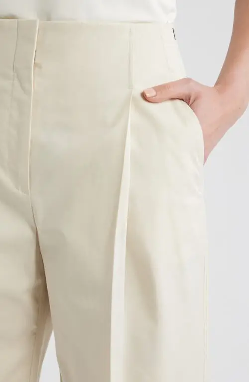 BOSS Tulotta Pleated Wide Leg Pants - Light Pumice